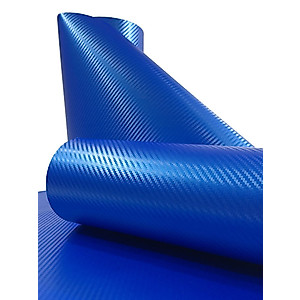 3D Carbon Fiber Candy Blue - Air Release Vinyl Decal Mod Skin Kit by System Skins - Compatible with Microsoft Xbox One Slim (XB1 Slim)