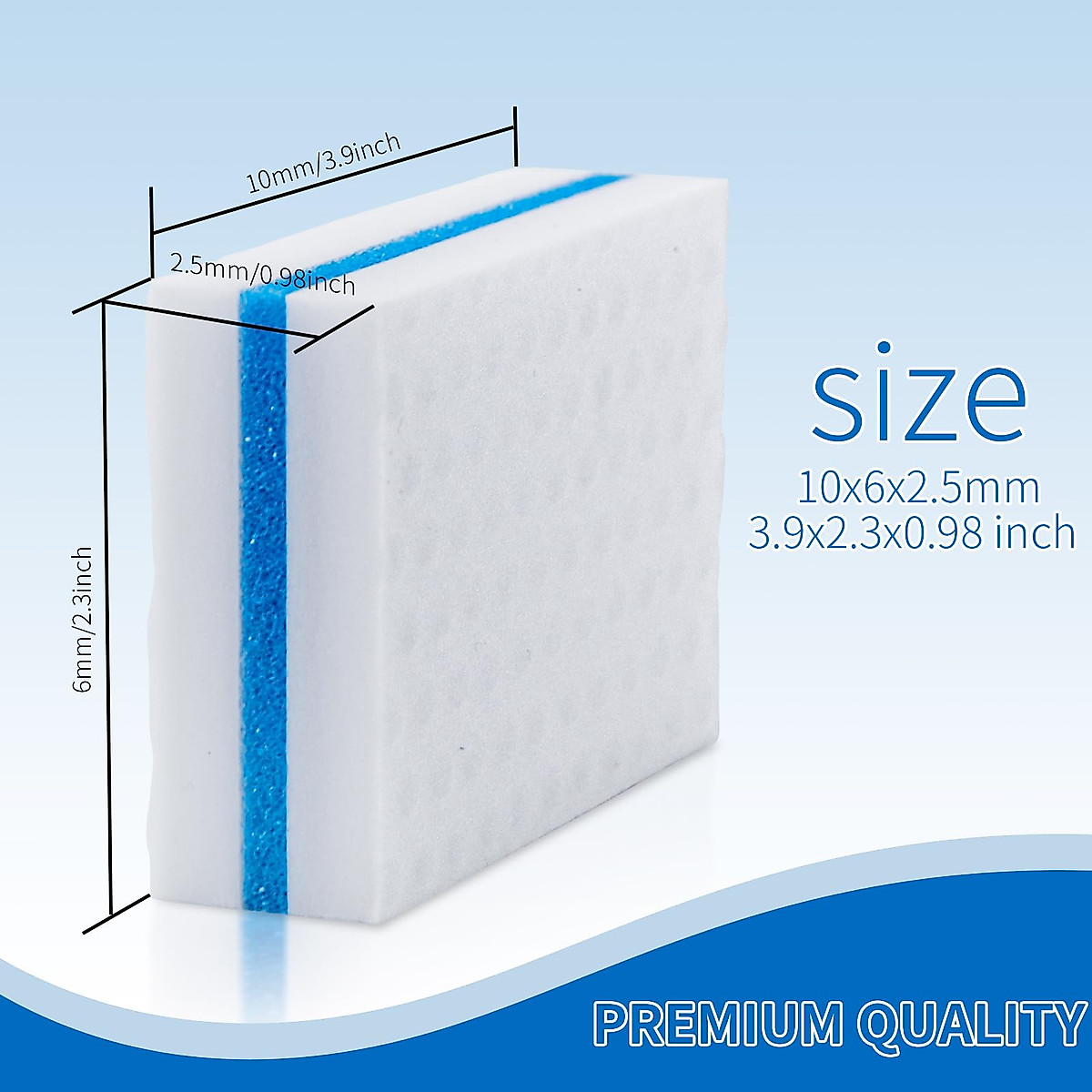 M. Neat Upgrade Melamine Sponge, 20 Pack Extra Thick More Lasting 3X Density Premium Magic Sponge Eraser, Multi Surface Power Scrubber Foam Stain and Mark Removal Cleaning Pads