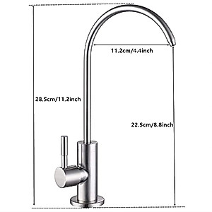 Drinking Water Filter Faucet Stainless Steel Brushed Nickel Kitchen Bar Sink，Lead-Free Modern Water Filter Faucet