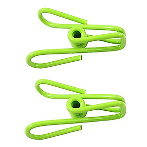 Xiaoyu 2 Inch Muti-Purpose Clothesline Clips Steel Wire Cord Clips Pins Utility Clips for Home/Office, Pack of 50