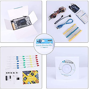 ELEGOO UNO Project Basic Starter Kit with Tutorial and UNO R3 Compatible with Arduino IDE