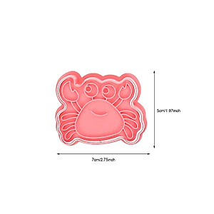 Hemoton 32 Pcs Animal Cookie Cutters Stamped Cookie Mold Silicone Baking Mold Cake Mold Kids Stampers Blank Wooden Craft Plaques Candy Gummy Dolphin 3d Pink Biscuit