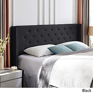 Christopher Knight Home Meroy Upholstered King Headboard, Black