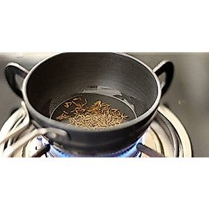 Belexy Nonstick Aluminum Tadka Pan, Scratch Resistant Coating - Mini Pan for Eggs, Spices, Melting Butter, Spice Heating, Tadka Frying Pan