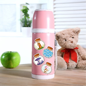 Water Bottle Sticker 50PCS Cute Bottle Vinyl Waterproof Sticker Laptop Skateboard Guitar Kettle Scrapbook Aesthetic Fashion Decal
