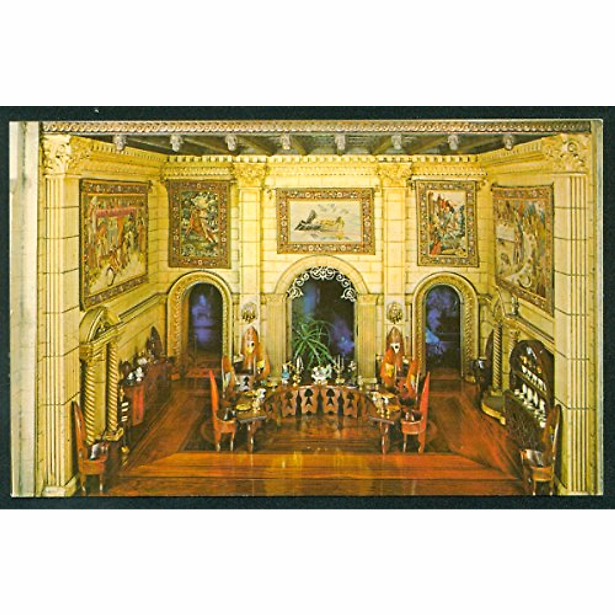 Colleen Moore Fairy Castle Miniature Round Table King Arthur Museum Chicago Postcard