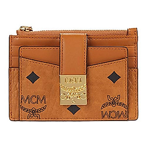 MCM Patricia Visetos Card Case Mini Cognac One Size