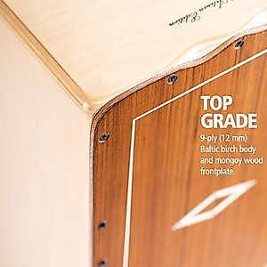 Meinl Artisan String Cajon with Mongoy Frontplate / Baltic Birch Body - MADE IN SPAIN - Bulería Line, 2-YEAR WARRANTY (AEBLMY)