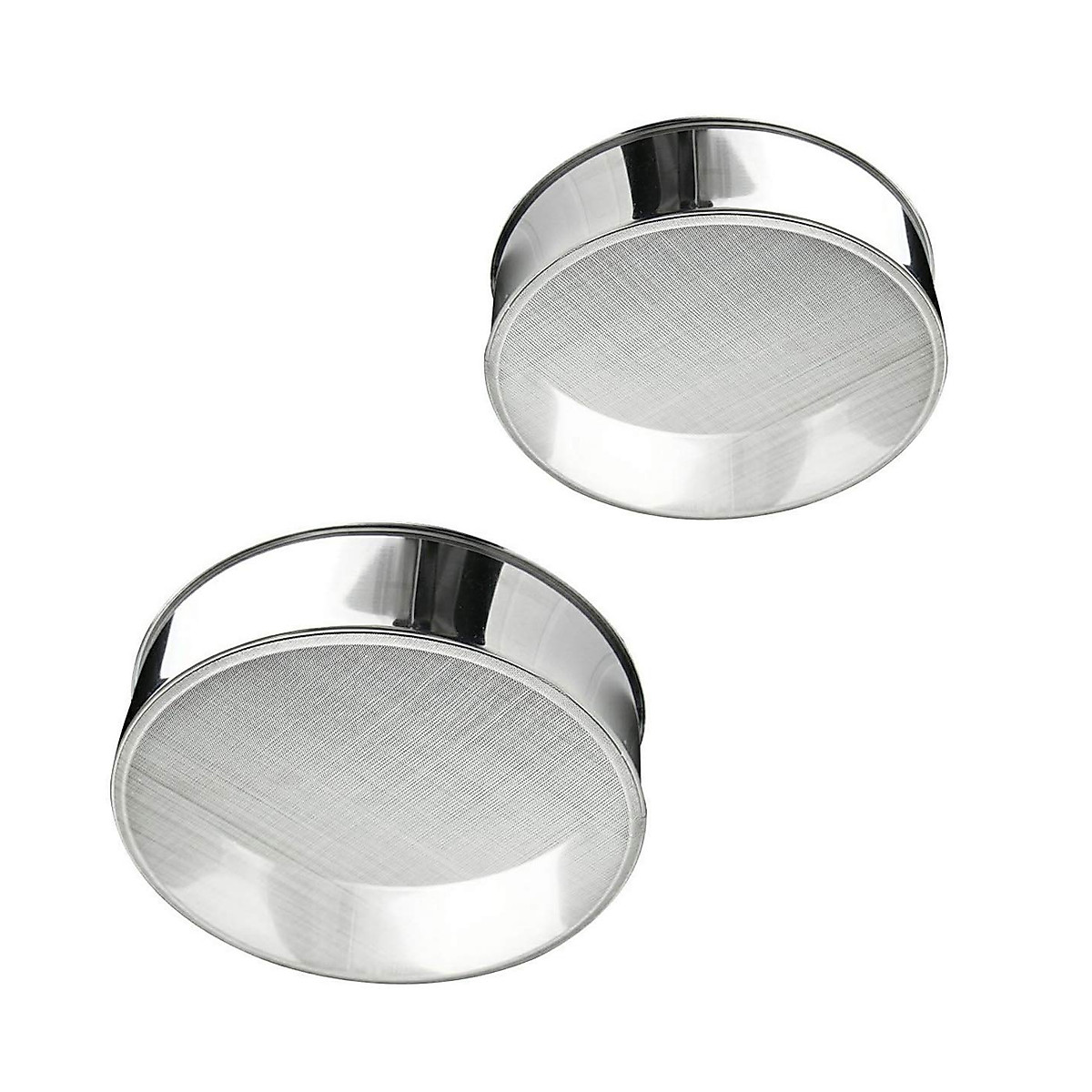Sieve Fine Mesh, Stainless Steel Round Sifter for Baking, Flour Sieve, 8 Inch 40 Mesh and 6 Inch 60 Mesh, 2PCS
