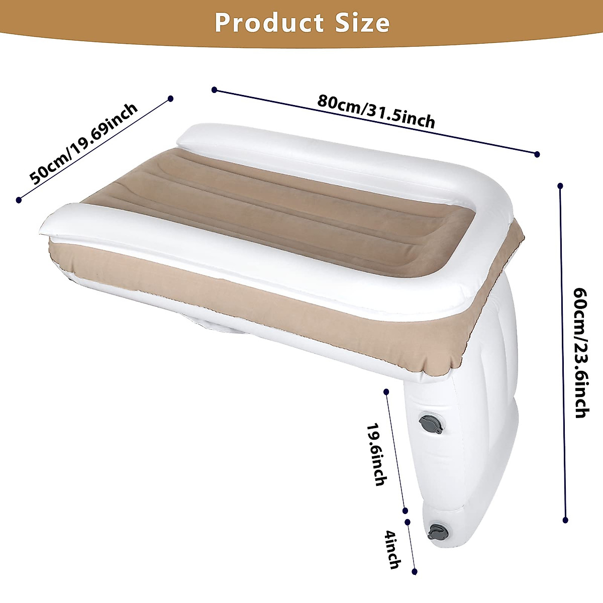 Shenglong Inflatable Airplane Bed for Kids, Toddler Travel Bed, Baby Air Mattress, Airplane Seat Extender for Kids Suit for Airplane Economy Seats, Train, Car