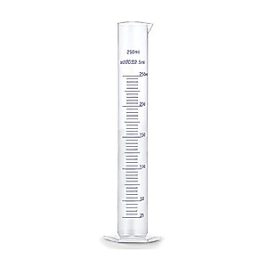 Fermentaholics Hydrometer Test Jar & Measuring Cylinder - Test Homebrewed Beer, Wine, Mead, Cider, & Fermented Beverages – Easy to Use & Read - 250 ML - Heat Resistant Up to 121° Celsius
