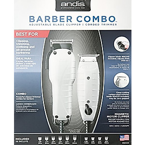 Andis 66325 Barber Combo-Powerful Clipper/Trimmer Comber Kit