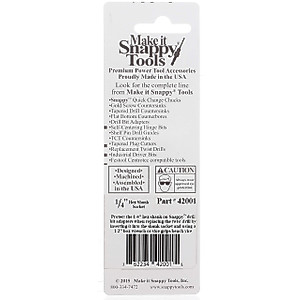 Snappy Tools 1/4 Inch x 1/2 Inch Hex Shank Socket #42001