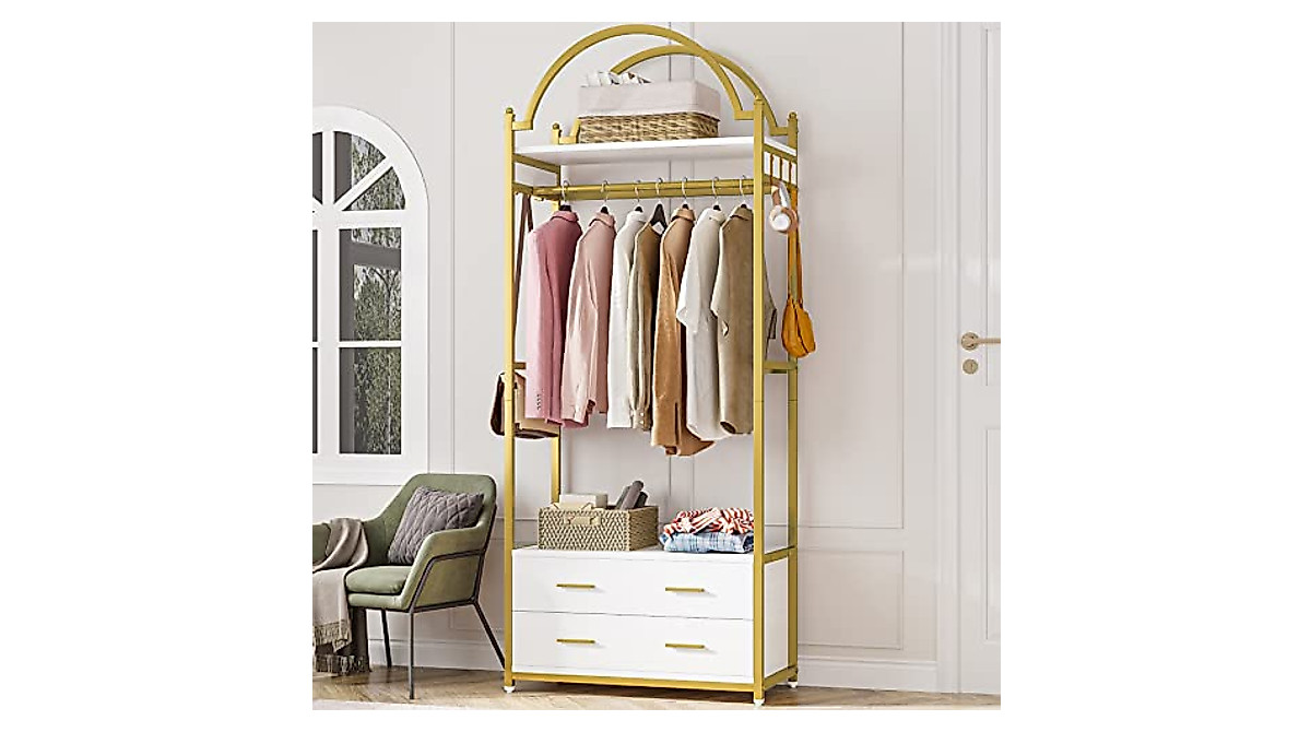 LITTLE TREE Tall Clothes Rack: Elegant Storage Solution