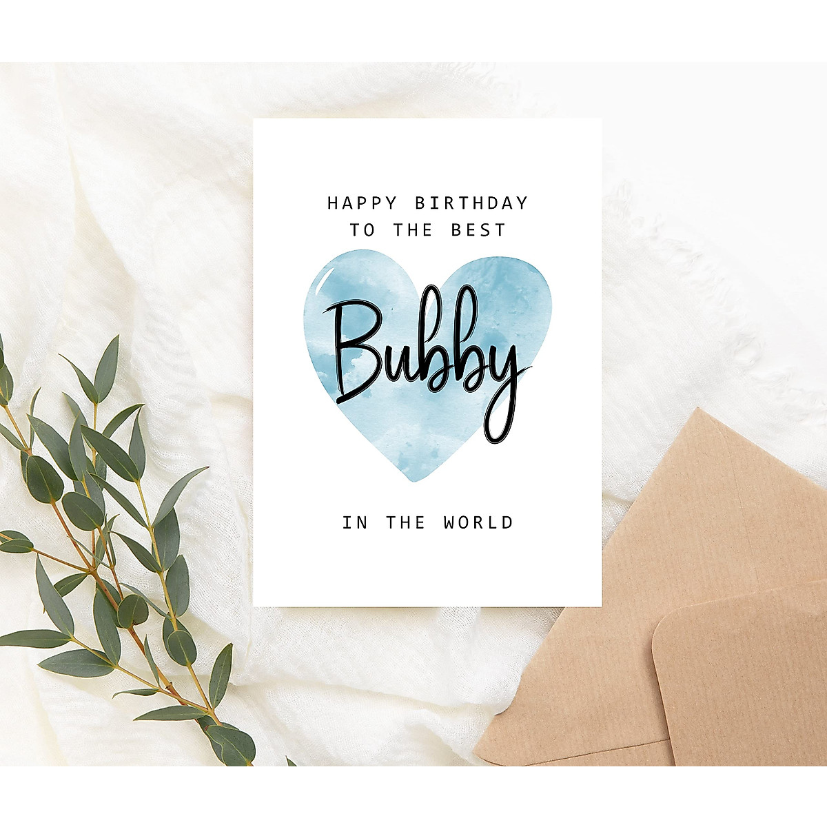 MoltDesigns Happy Birthday To The Best Bubby In The World Card - Bubby Birthday Card - Bubby Card - Father's Day Gift - Happy Birthday Card