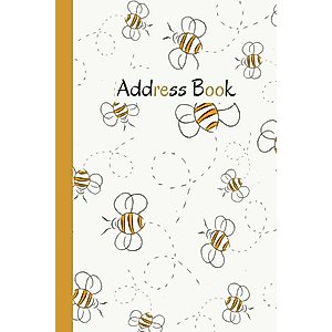 Address book: address book with alphabetical tabs.bee cover address book.telephone address book.Record Birthday, Phone Number, Address, Email and ... and birthday. size 6 x 9 in,15.24x22.86 cm