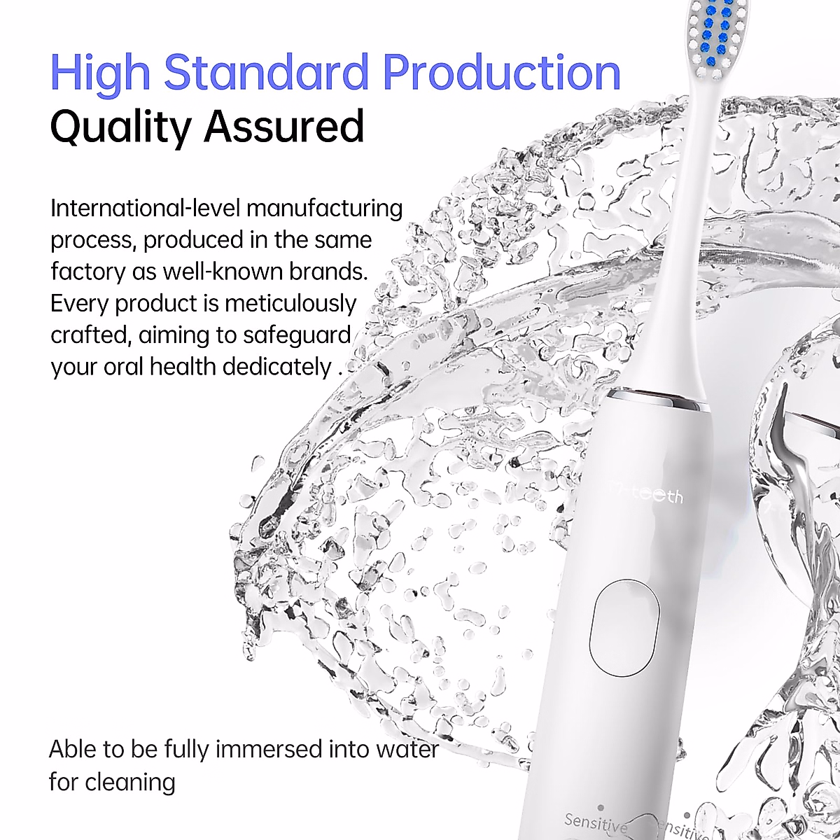 M-teeth Sonic Electric Toothbrush for Adults, X7 Series with 120 Days Battery Life, 5 Modes, 3 Brush Heads, Smart Timer, Dentist Recommended, Rechargeable, Water Resistant, Green