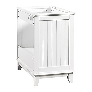 30 Inch Bathroom Vanity Base Only, Storage Cabinet with Doors and Drawer, Solid Wood Frame, White
