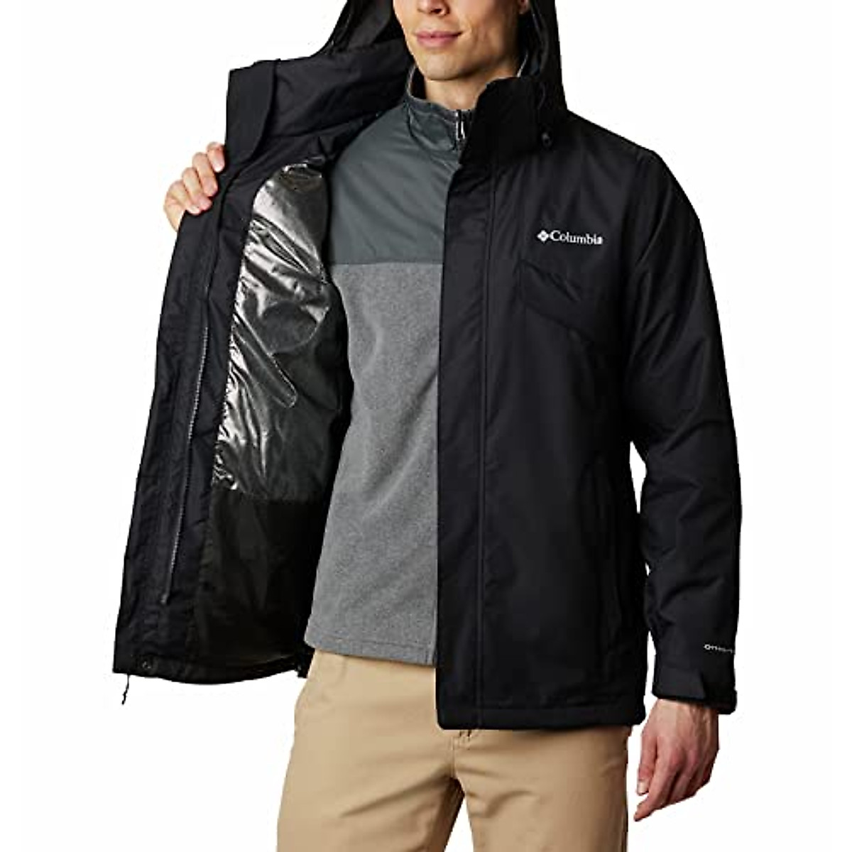 Columbia Men's Bugaboo II Fleece Interchange Jacket, Black, Large