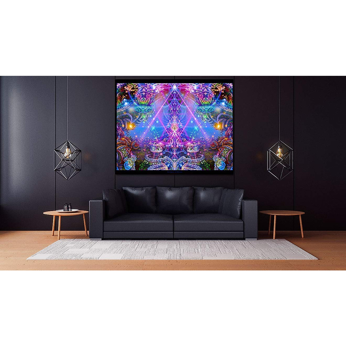 Psychedelic Tapestry | Trippy Wall Hanging | Visionary | Trippy Art | DMT | The Gates of Atlantis (Small)