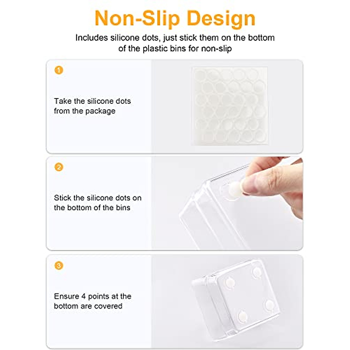 SMARTAKE 29-Piece Drawer Organizer with Non-Slip Silicone Pads, 4-Size Desk Drawer Organizer Trays Storage Tray for Makeup, Jewelries, Utensils in Bedroom Dresser, Office and Kitchen (Clear)