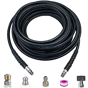 Buyplus [Upgraded Outdoor Misters for Patio - 63FT Misting Cooling System + 10 Mist Nozzles + 3/4" Faucet Adapter, Portable Water Mist Hose for Garden, Backyard, Trampoline, Fan