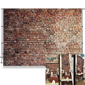 Red Brick Wall Backdrops for Photography Brick Photo Backdrop Brick Background Newborn Baby Adults Portrait Wallpaper Video Conference Backdrop Vinyl 10x6.5ft Birthday Party Baby Shower Studio Props