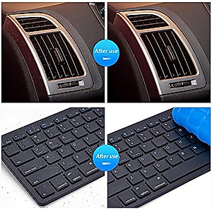 SJJEBSK Car Cleaning Gel Detailing Putty, Automotive Dust Car Crevice Cleaner, Auto Air Vent Interior Detail Removal Putty (3 Packs of Blue, Green and Yellow)