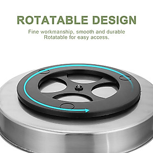 VORCOOL 1pc Boxes Rotating Spice Rack Rotating Storage Condiment Jar Toothbrush Holder Entryway Key Organizer Kitchen Seasoning Rack Round Stainless Steel Storage Utensils to Rotate