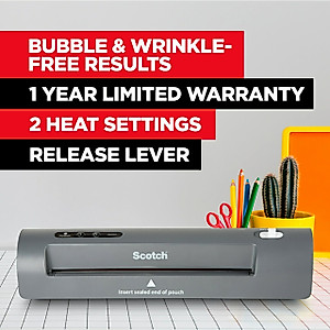 Scotch Thermal Laminator, 2 Roller System for a Professional Finish, Use for Home, Office or School, Suitable for use with Photos (TL901X)