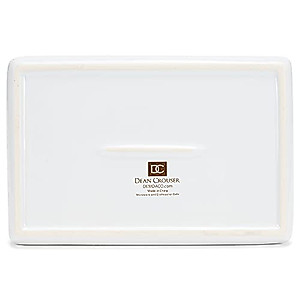 DEMDACO Dean Crouser Flock of Butterflies Watercolor 7.5 x 5 Ceramic Stoneware Decorative Tray