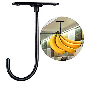 Rooyar Self Adhesive Banana Hook Metal Banana Hanger Under Cabinets Hook for Banana Or Other Kitchen Items Keep Banana