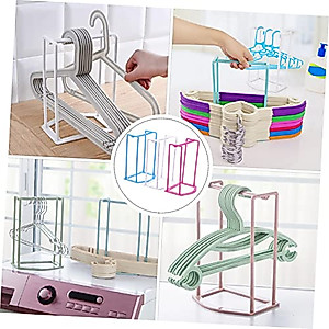 Angoily 3pcs Clothes Storage Rack White Shelf Brackets Hanger Stacker Household Hanger Organizers Storage Artifact Plastic No Punching