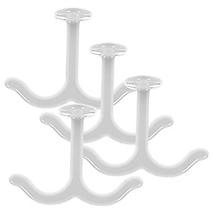 VILLCASE 4pcs Closet Garage Hat Robe Clothes Prong Top Wardrobe Bag Cabinet Coat Towel Hanging Hooks Hook Under Multifunction Kitchen Metal Bathroom Hangers Double Ceiling Clo Hanger
