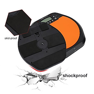 Drum Practice Training Pad, Digital Electronic Drum Training Pad Tempo Metronome with Earphone Electric Drum Pad Colored Drum Practice Pad Colored Drum Practice Pad