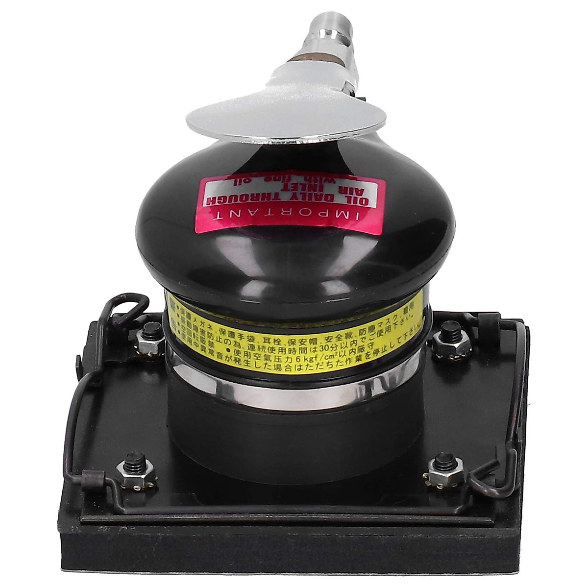 BORDSTRACT Pneumatic Random Orbital Sander, Zinc Alloy Dry Sanding Machine, Pneumatic Palm Auto Sander for Wood Polishing and Auto Body Work, Black