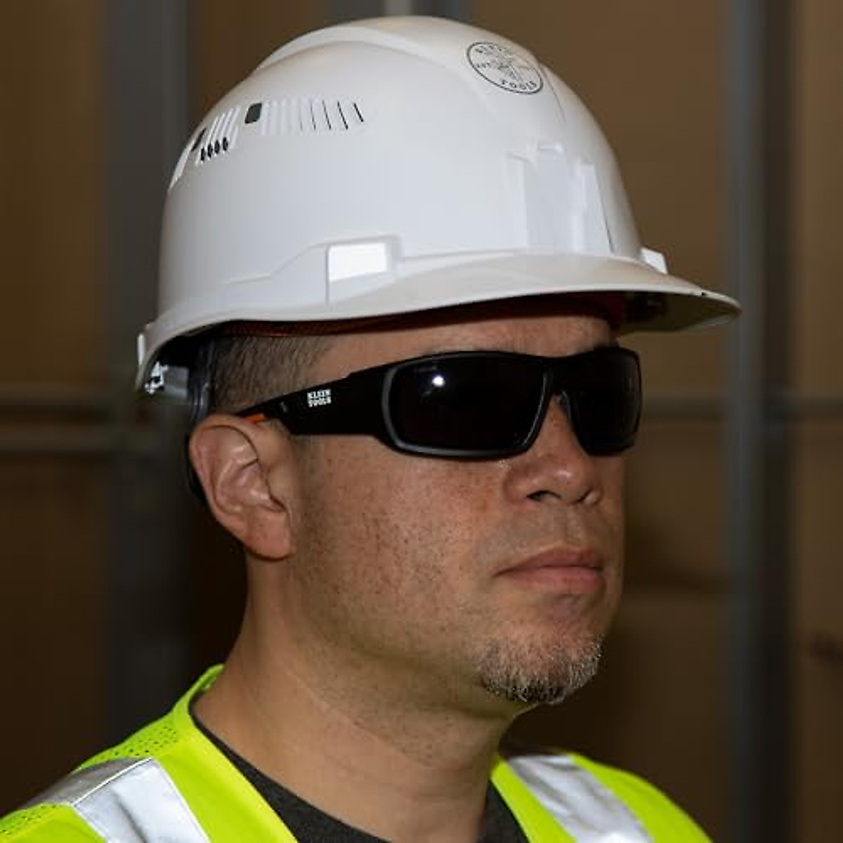 Klein Tools 60164 Safety Glasses, Professional PPE Protective Eyewear with Full Frame, Scratch Resistant and Anti-Fog, Gray Lens