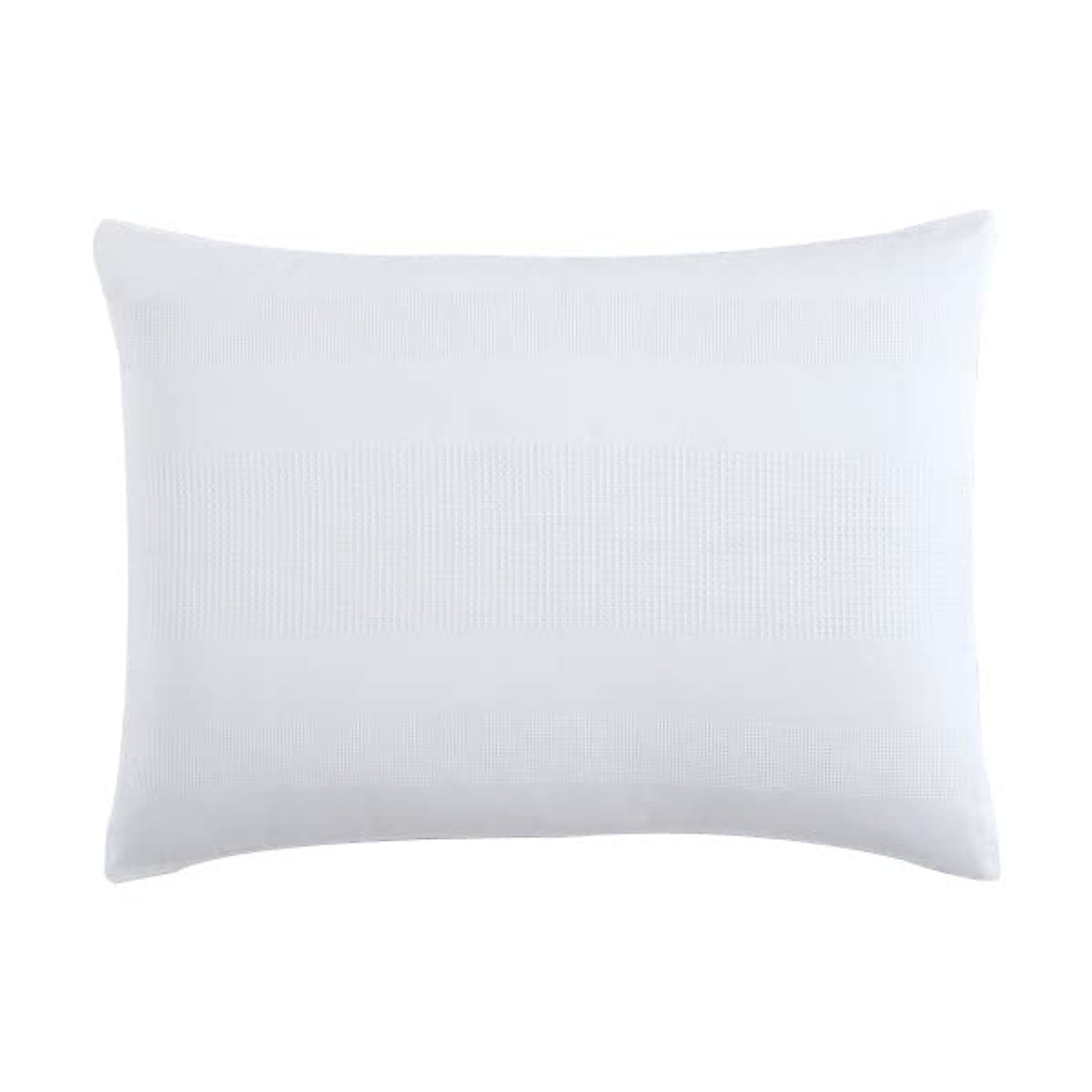 Vera Wang - King Duvet Cover Set, Luxury Cotton Bedding with Matching Shams, All Season Home Decor (Waffle Stripe White, King)