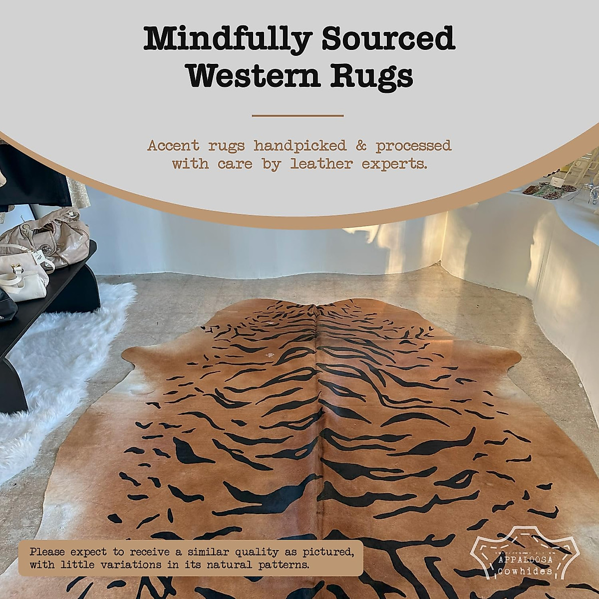 Animal Print Cowhide Rug Collection - Natural Cowhide Rugs for Living Room & Bedroom - Shiny & Modern Accent Rug - Genuine Leather & Fur Cow Hide Rug - Giraffe Large