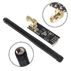 UMLIFE 5pcs NRF24L01+PA+LNA RF Transceiver Module with SMA Antenna 2.4 GHz 1100m + 5pcs NRF24L01 Wireless Module with Breakout Adapter On-Board 3.3V Regulator for Arduino