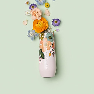 Corkcicle Tumbler Rifle Paper Co. Triple Insulated Stainless Steel Travel Mug, BPA Free, Keeps Beverages Cold for 9 Hours and Hot for 3 Hours, 7 oz,Gloss Cream Lively Floral