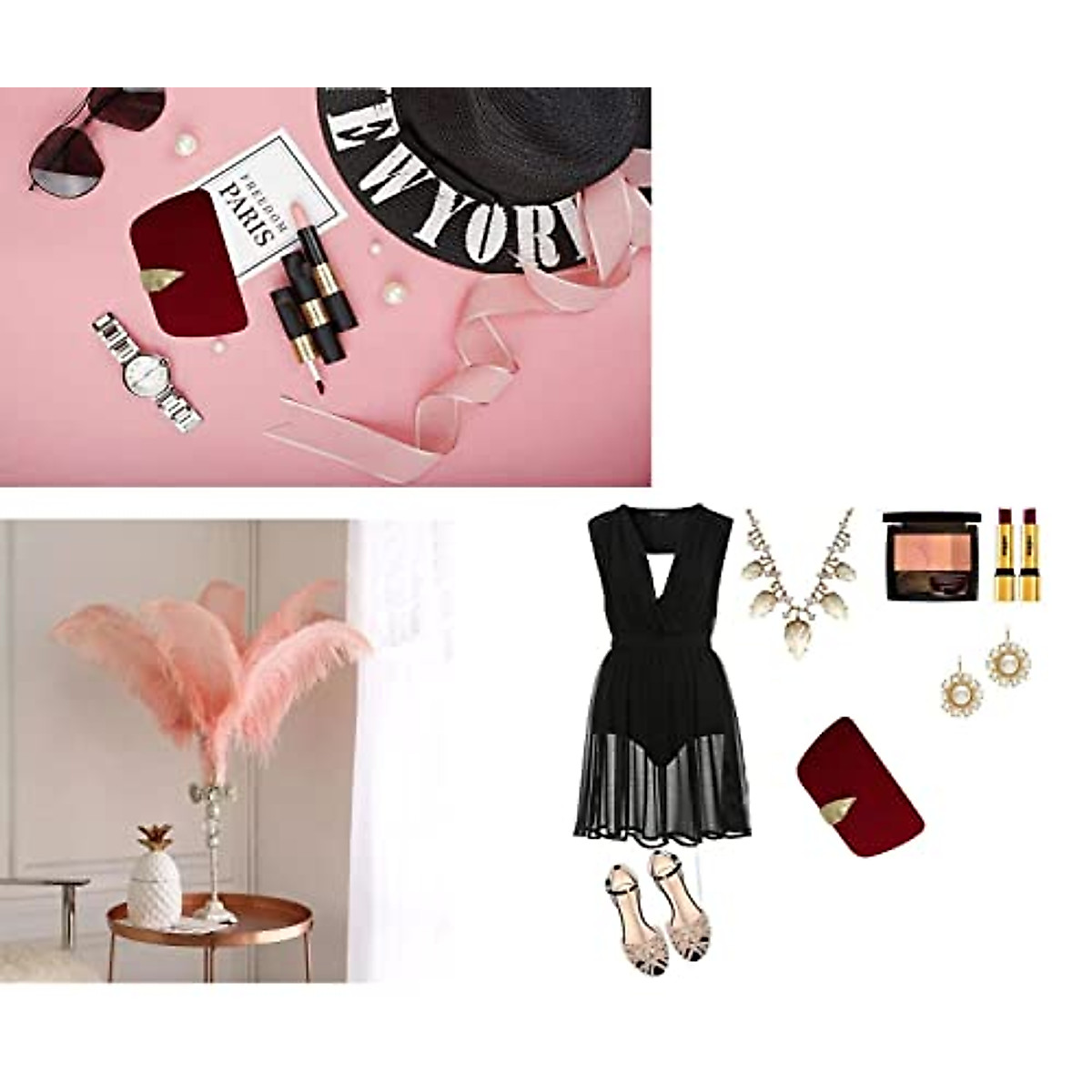 Yoofashion Evening Bag for Women Small Cultch Handbag Wedding Party Crossbody Shoulder Bag, Red-velvet