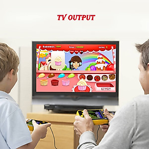 QoolPart Portable Handheld Games for Children, Retro Nostalgia 8 Bit Handheld Game Console with 182 Old School Classic Games, 2.5" TFT Screen Electronic Video Game Player for Boys Girls (Orange)