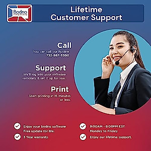 Fargo DTC1250e Dual Sided ID Card Printer & Complete Supplies Package with Bronze Edition Bodno Software