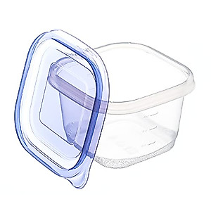 32oz Square Plastic Reusable Storage Containers with Snap On Lids - Airtight Reusable Plastic Food Storage, Leak-Proof, Meal Prep, Lunch, Togo, Stackable, Bento Box, BPA-Free by EcoQuality (3)