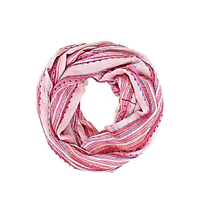 Anika Dali Women's Shimmer Sparkle Infinity Scarf- Festival Boho Bliss Fashion Scarf (Blush Pink)