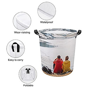 Custom Laundry Baskets with name Personalized your own photo text Dirty Clothes Hamper Waterproof large capacity Hampers for Bedroom Bathroom Living Room