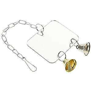 iplusmile 3pcs with Enjoy Cage Self Xxcm Hanging Toys Design Parakeet Canaries Cockatoo Conure for Bells Bell Plaything Outdoor Parrot Decorative Mirror Cockatiel Toy Lovebirds Wind