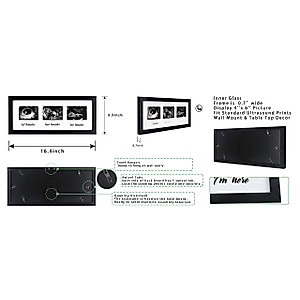 IHEIPYE Triple Sonogram Pregnancy Frame – Baby Ultrasound Picture Frame with Story for Expecting Parents, Baby Shower Frame, Baby Grow Through All Three Trimesters Frame, Nursery Decor, Black