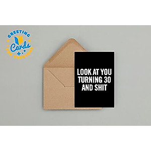 Funny 30th Birthday Card for men or women with envelope | Joke card for someone who is turning 30 years old | Original and unique present idea for son, daughter.
